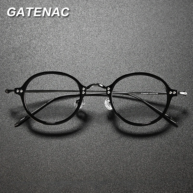 Vintage-Titanium-Glasses-Frame-Men-Retro-Round-Prescription-Eyeglasses ...