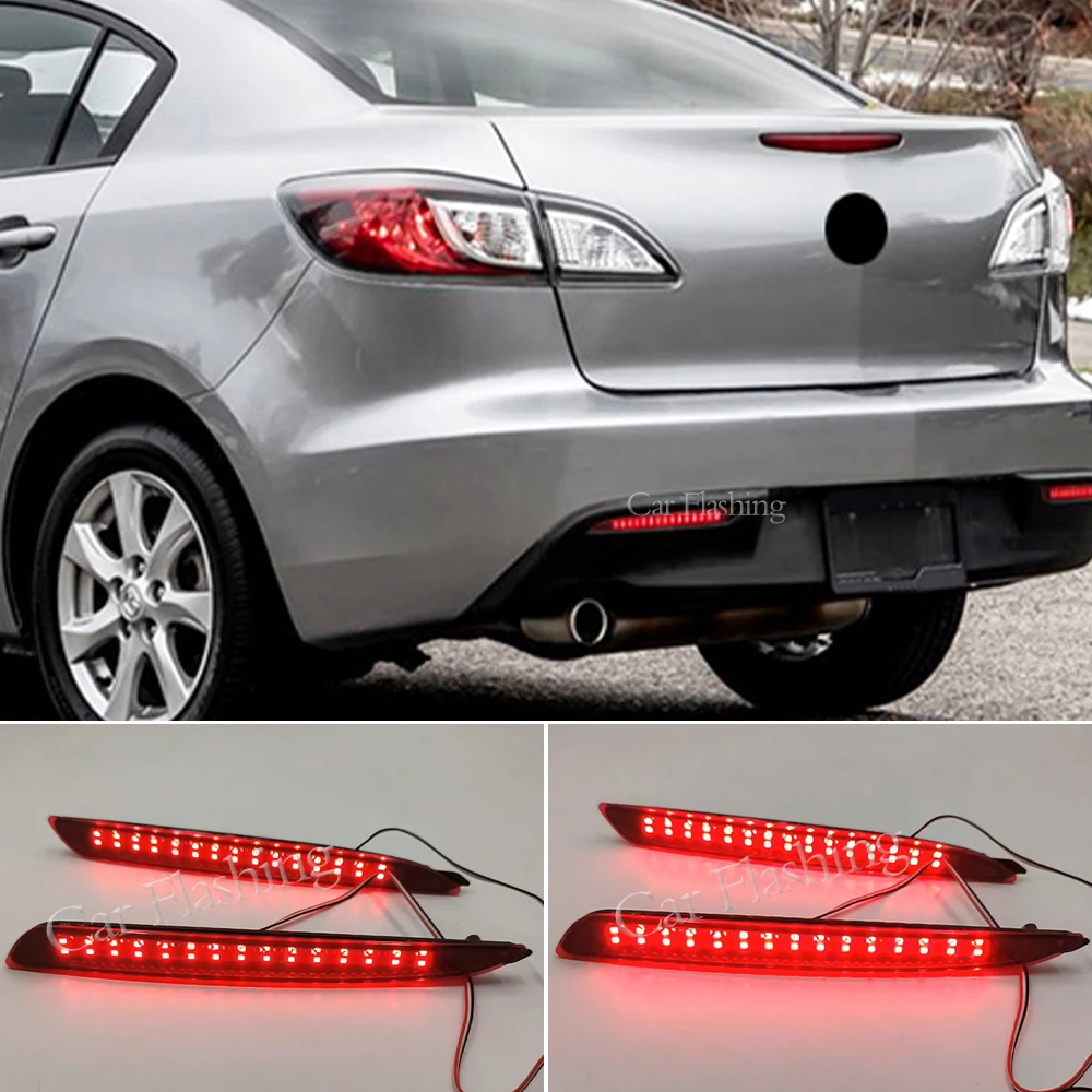 1pair Led Car Reflector Tail Brake Lights For Mazda 3 2010 2011 2012 ...