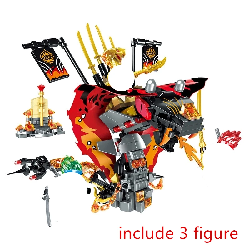 New Ninja The Cobra Like Fire Fang Snake Building Blocks Bricks Classic ...