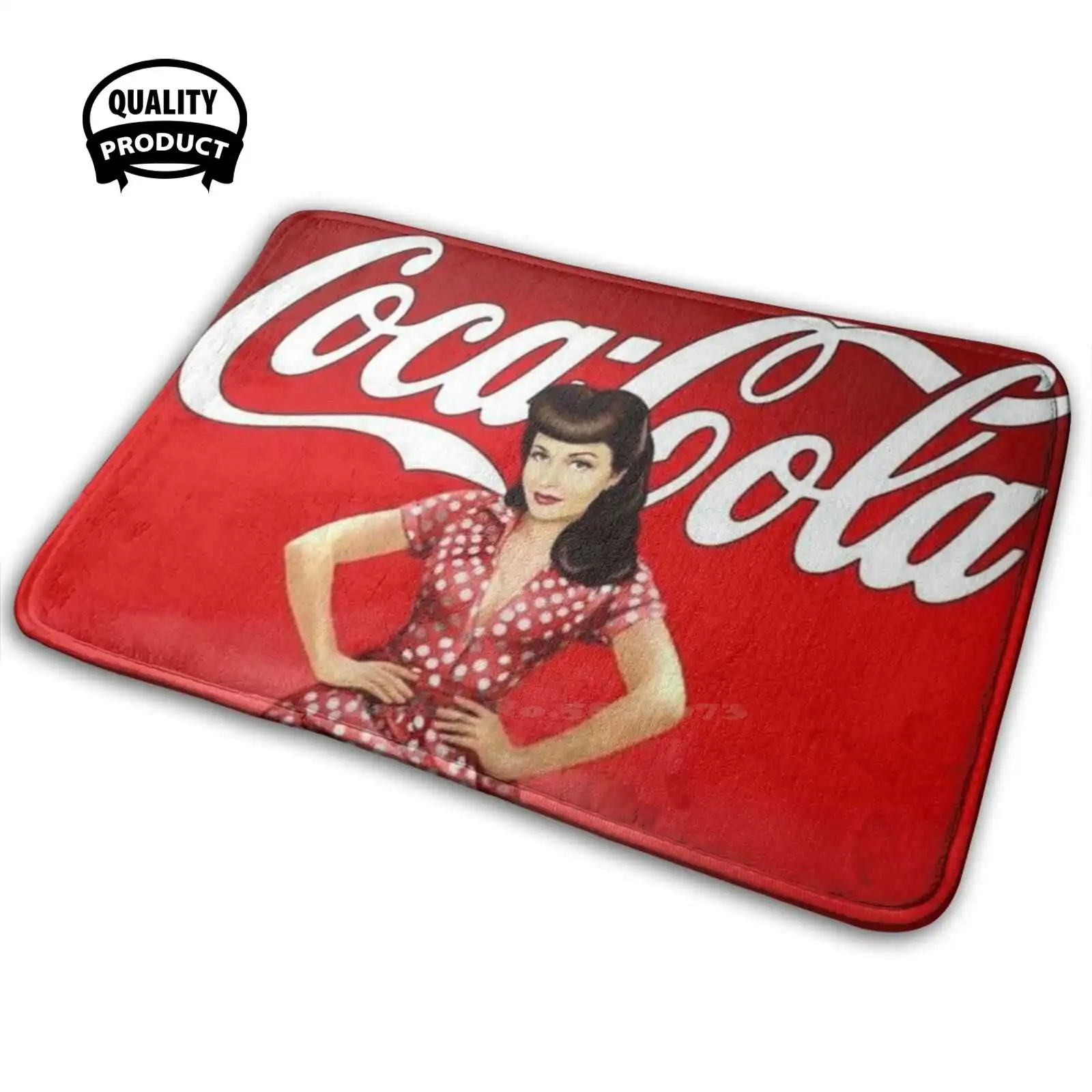 Pin-Up-Girl-3D-Soft-Non-Slip-Mat-Rug-Carpet-Cushion-Coke-Girls-Up-Red ...