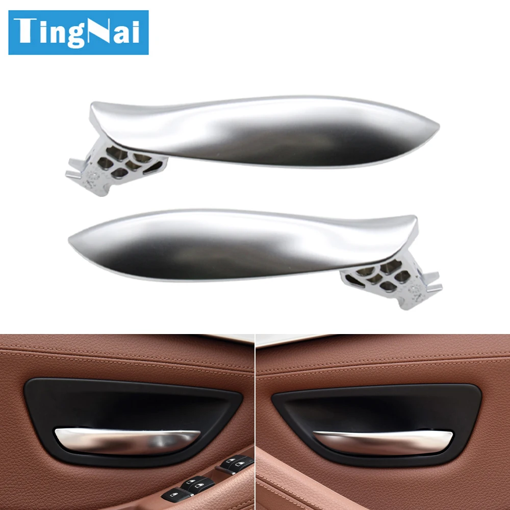 Car Left Right Interior Door Chromed Opening Handle For BMW 5 Series ...