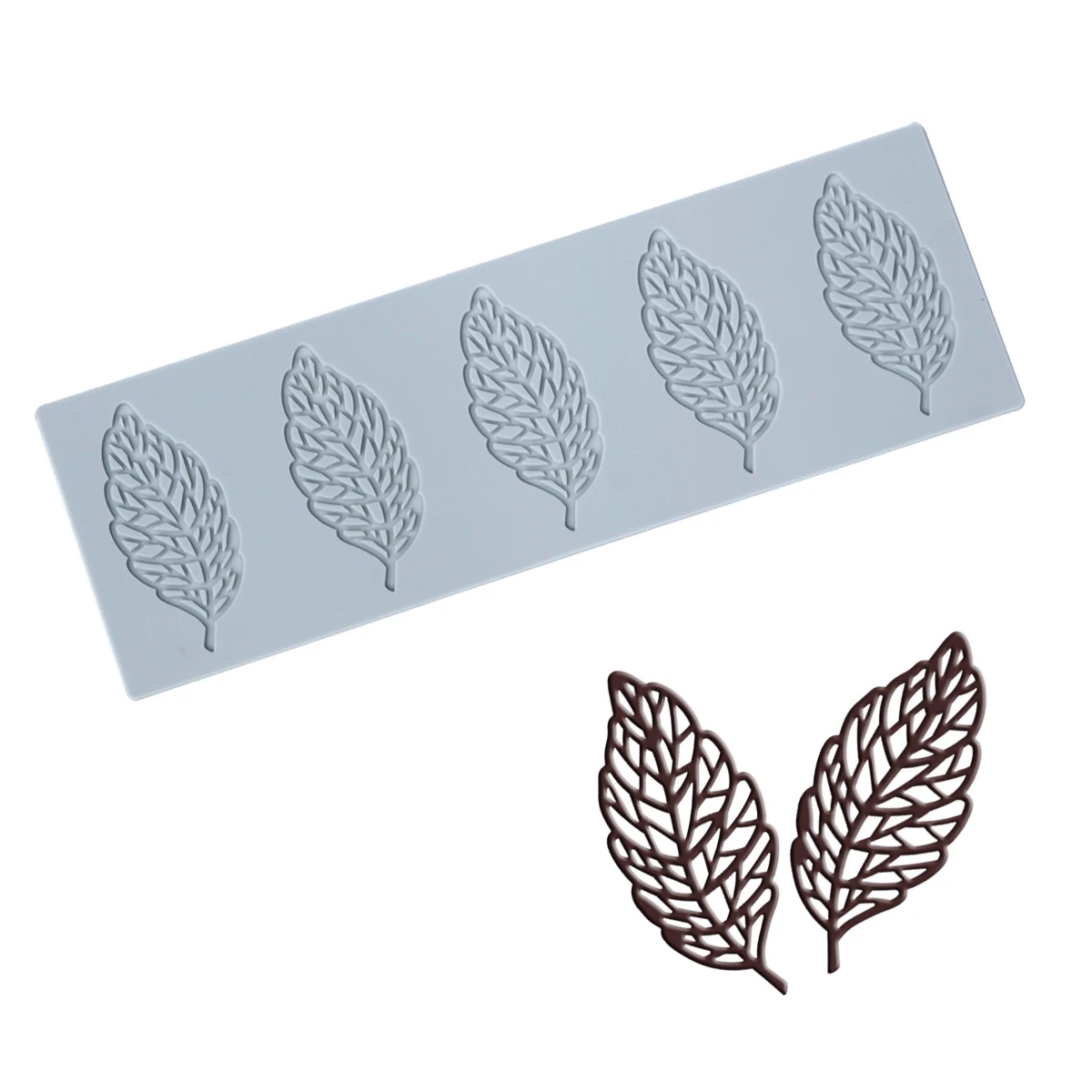 Coral Shape Chocolate Stencil Mold Cake Decorating Sea Grass Leaf ...