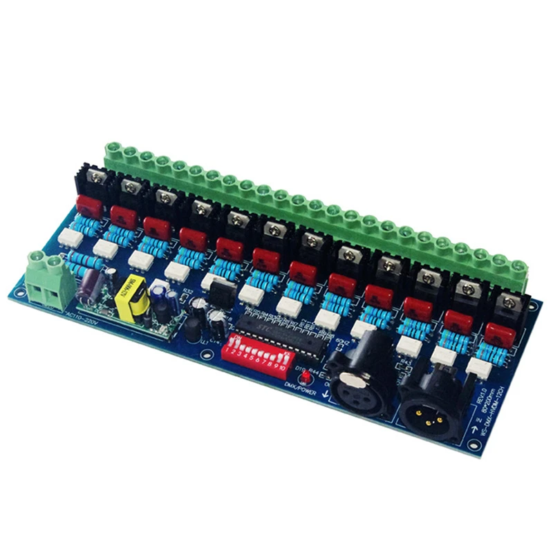 High Voltage 12 Channels Dmx512 Decoder Ac110v-220v 50hz 12ch Dimmer 5a ...