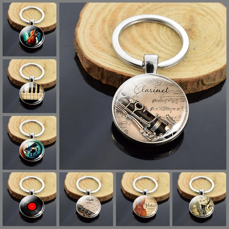 Music Instrument Keychain | Piano Music Keychain | Keychain Clarinet ...