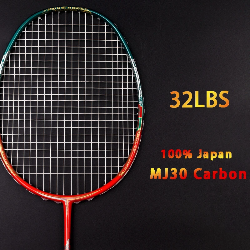 High-Tension-32LBS-Japan-Full-Mj30-Carbon-Fiber-Badminton-Rackets ...