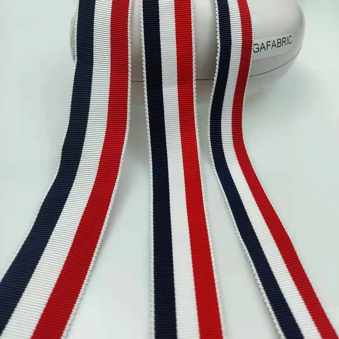 Korea-Clothing-Decorative-Striped-Matt-Polyester-Hat-Strap-Red-White ...