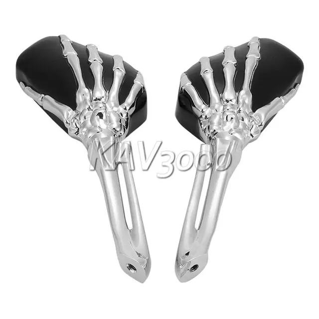 Skull Hand Skeleton Motorcycle Rearview Mirrors For Suzuki Boulevard ...