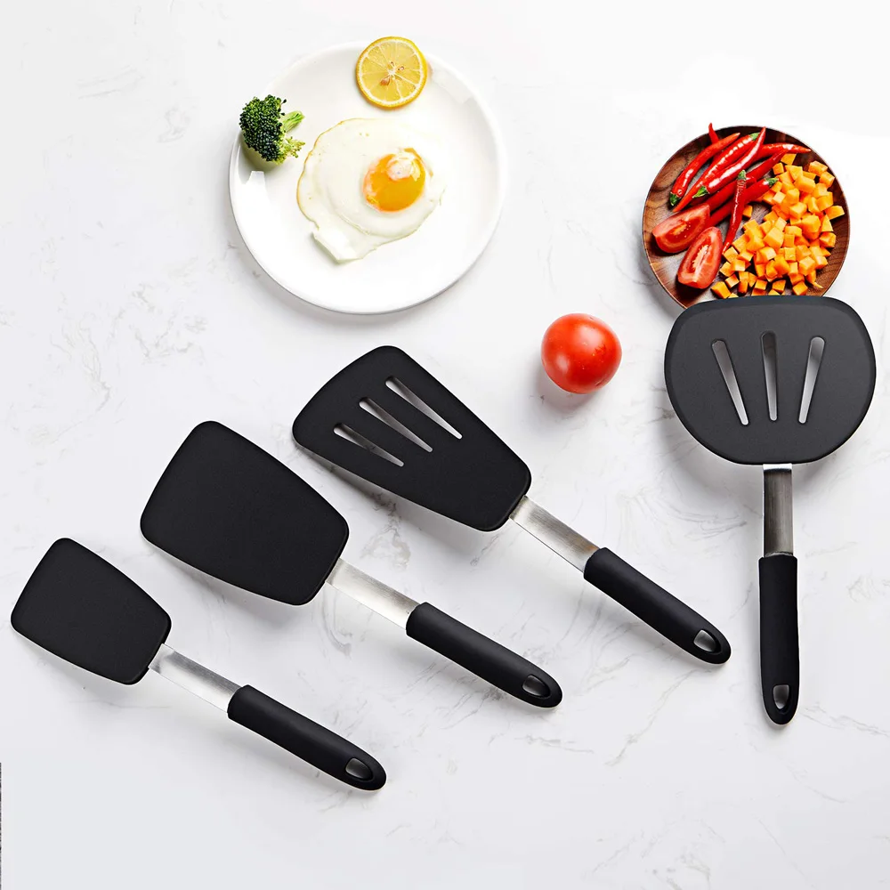 Silicone Spatula Turner Large Spatula Silicone Heat Resistant Wide ...