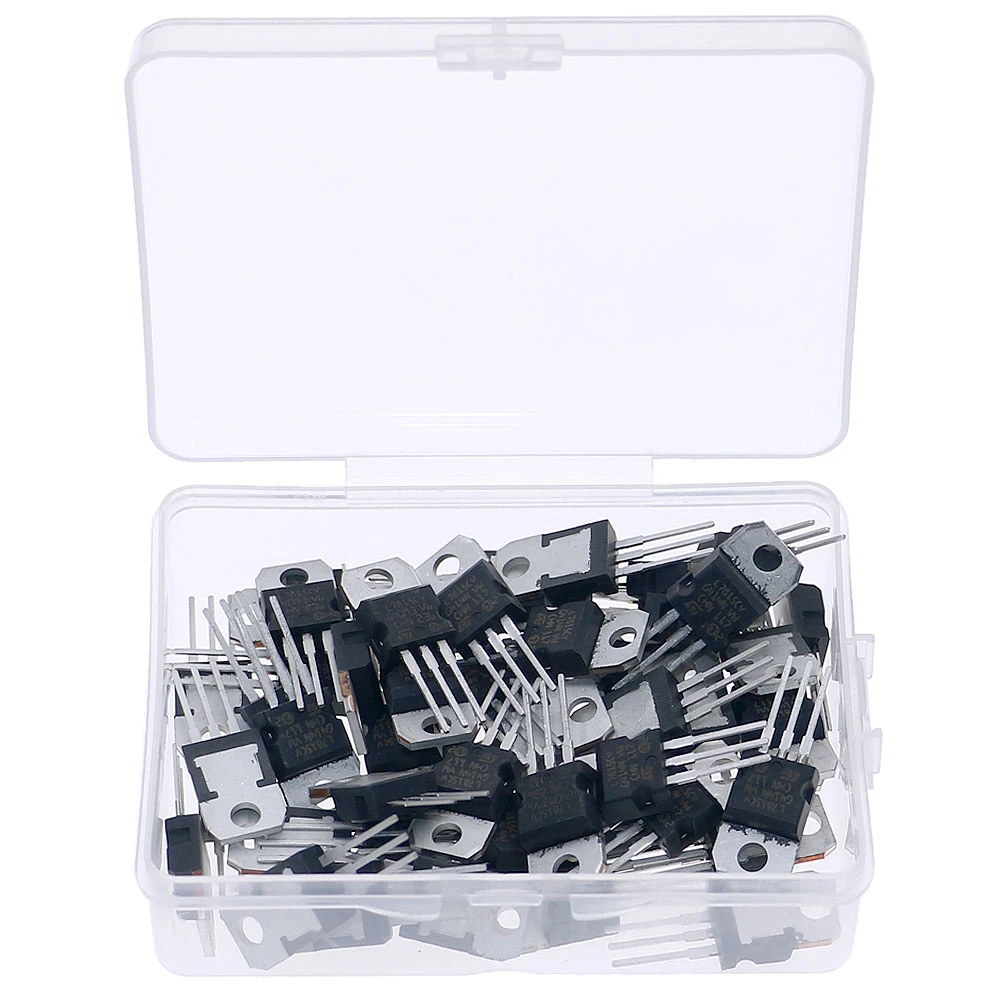 50pcs/Box Voltage Regulator Transistor LM317T L7805 L7806 L7808 L7809 ...