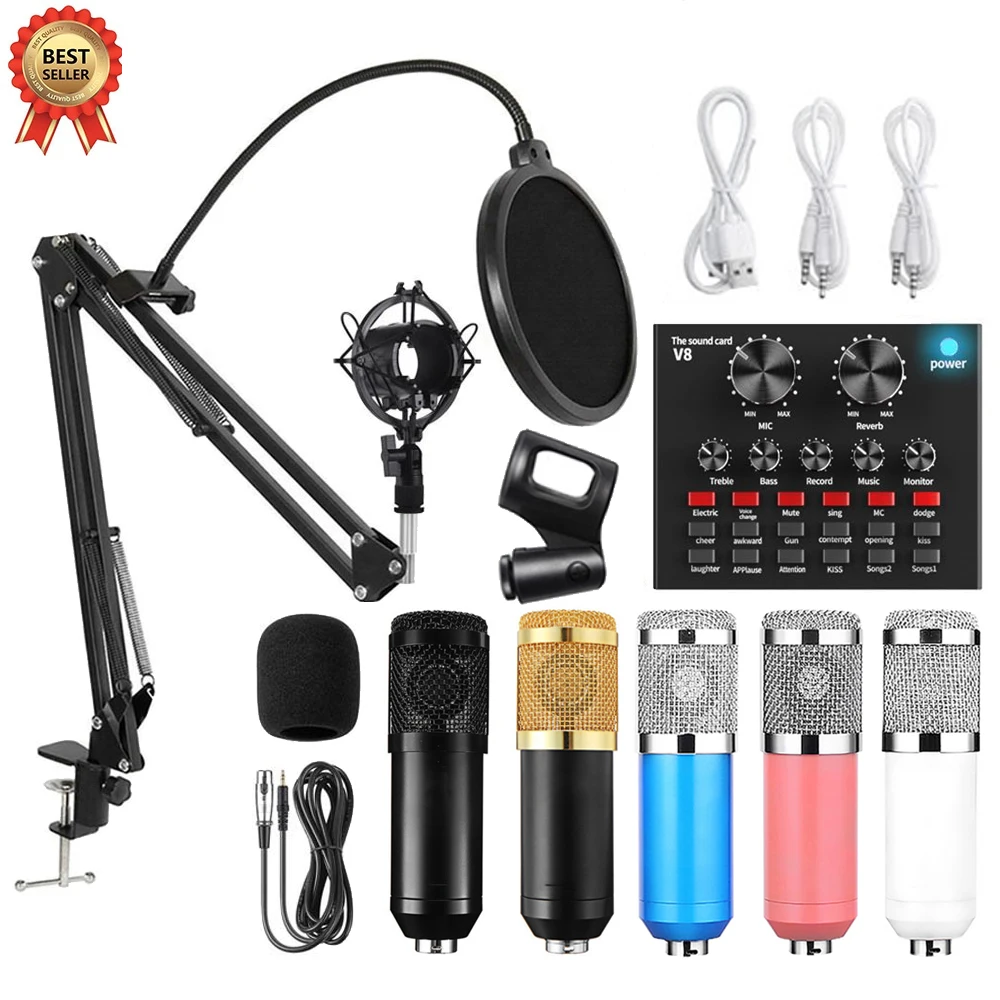 BM-800-Professional-Audio-V8-Sound-Card-Set-BM800-Mic-Studio-Condenser-Microphone-for-Karaoke ...