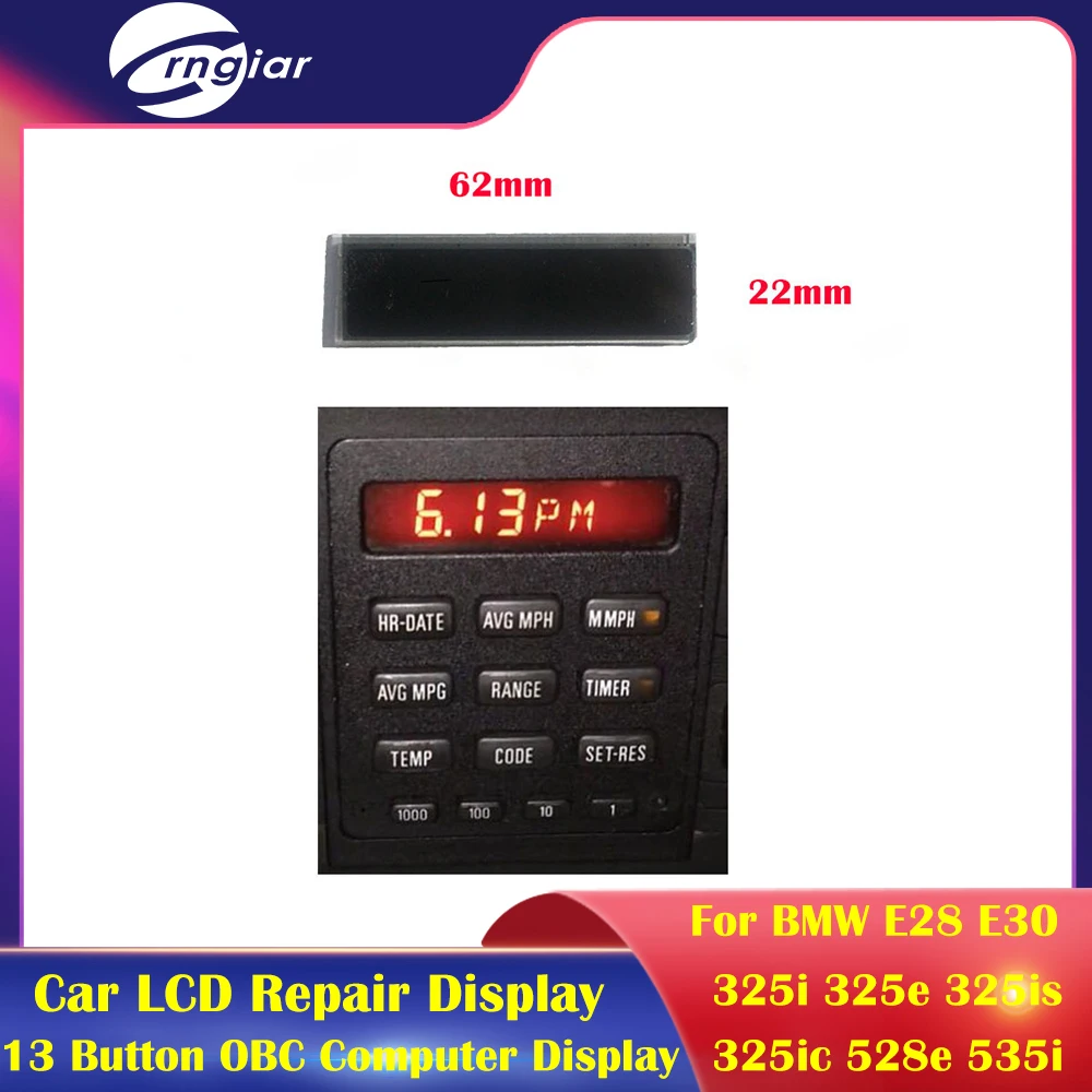 Car-LCD-Repair-Display-for-BMW-E28-E30-E28-13-Button-OBC-Bordcomputer ...