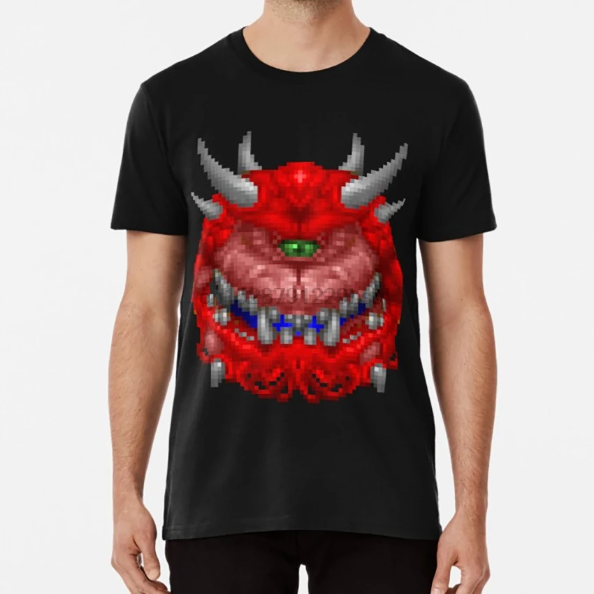 DOOM Cacodemon 1993 PC FPS T camisa doom pc de juegos jugador infierno ...