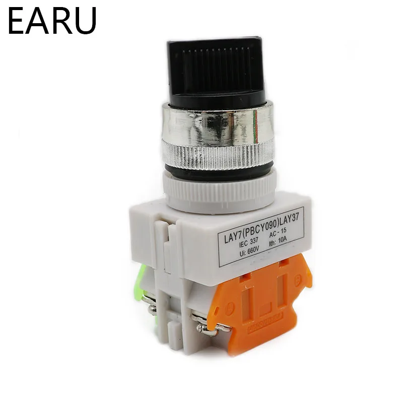 LAY7 LAY37 Y090 22mm Selector Rotary Switch Knob Button 4 Screw ...