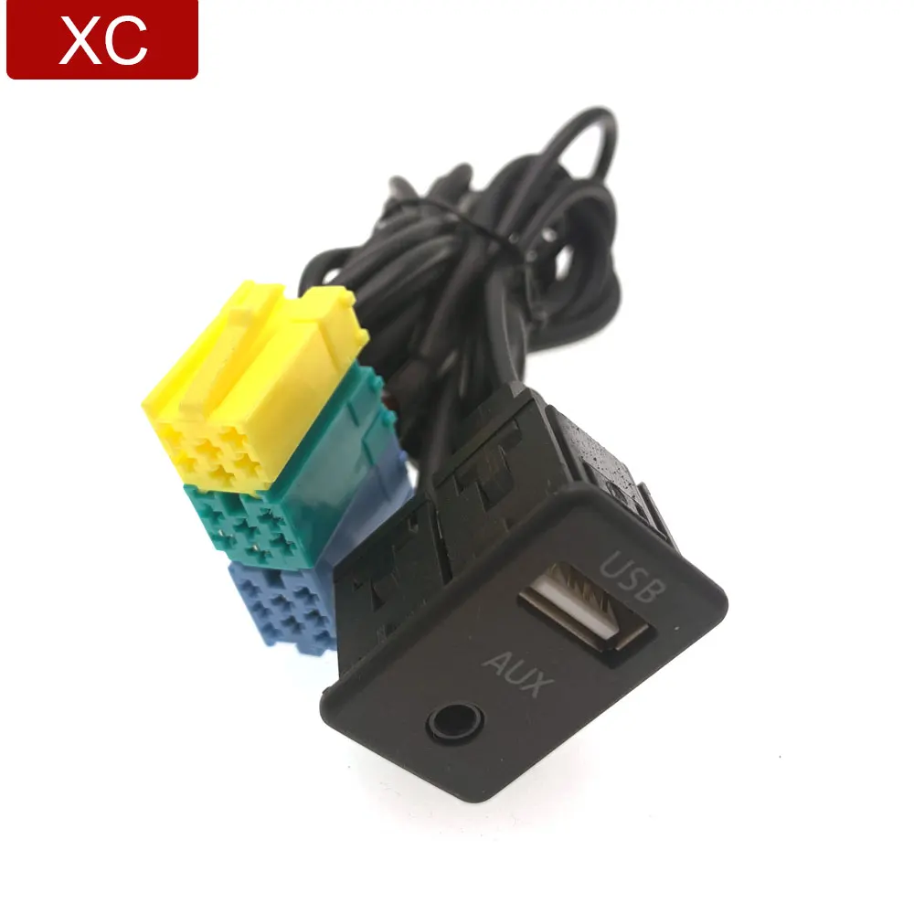 20Pin Car CD Changer Port 3.5mm AUX USB Audio Cable Input Interface ...