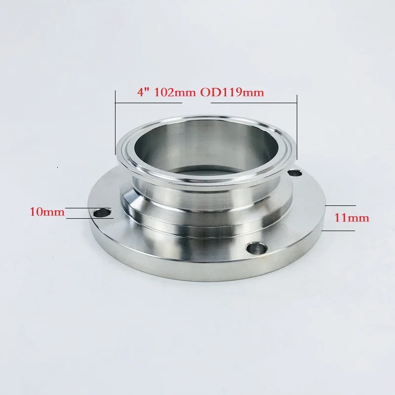 4"(102mm) Od119mm Tri-clamp Flange Stainless Steel 304 - Pipe Fittings ...