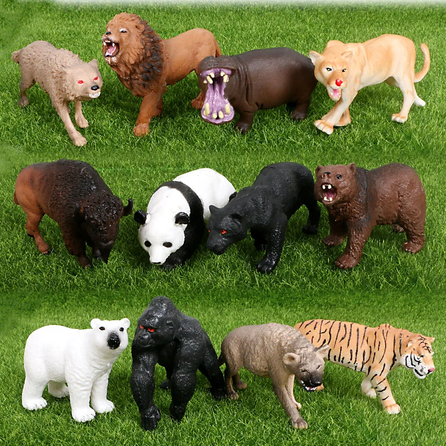 Plastic Zoo Animals Toys