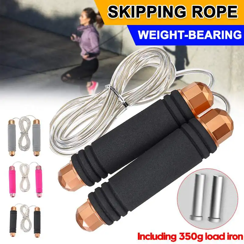 Weighted Skipping Jump Rope Heavy Steel Wire Adjustable Jumping Rope ...