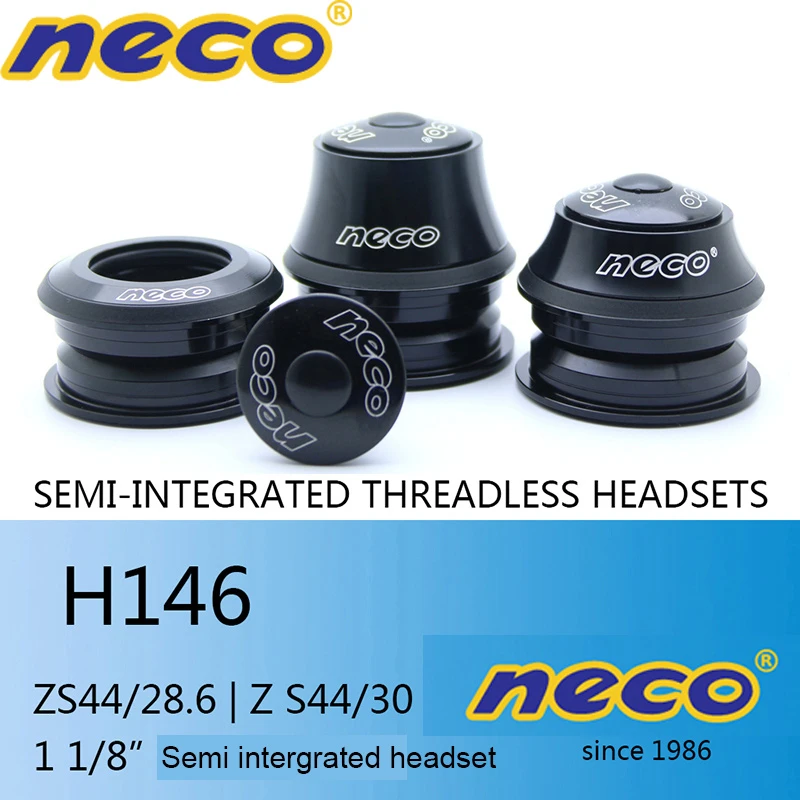 Neco Bike Headset 44 44mm Zs44 28.6 30 1 1/8 Semi-integrated Threadless ...