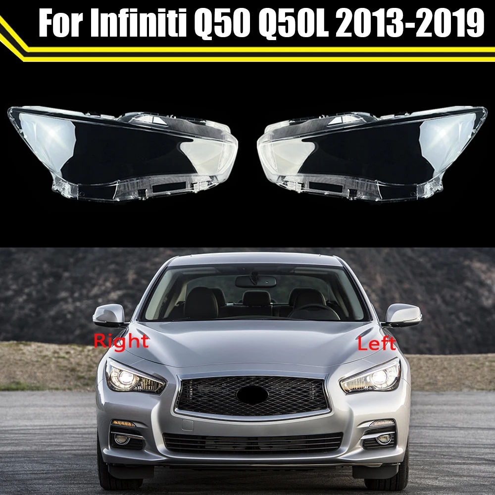 Car Headlight Cover For Infiniti Q50 Q50L 2013~2019 Auto Lamp Shell ...