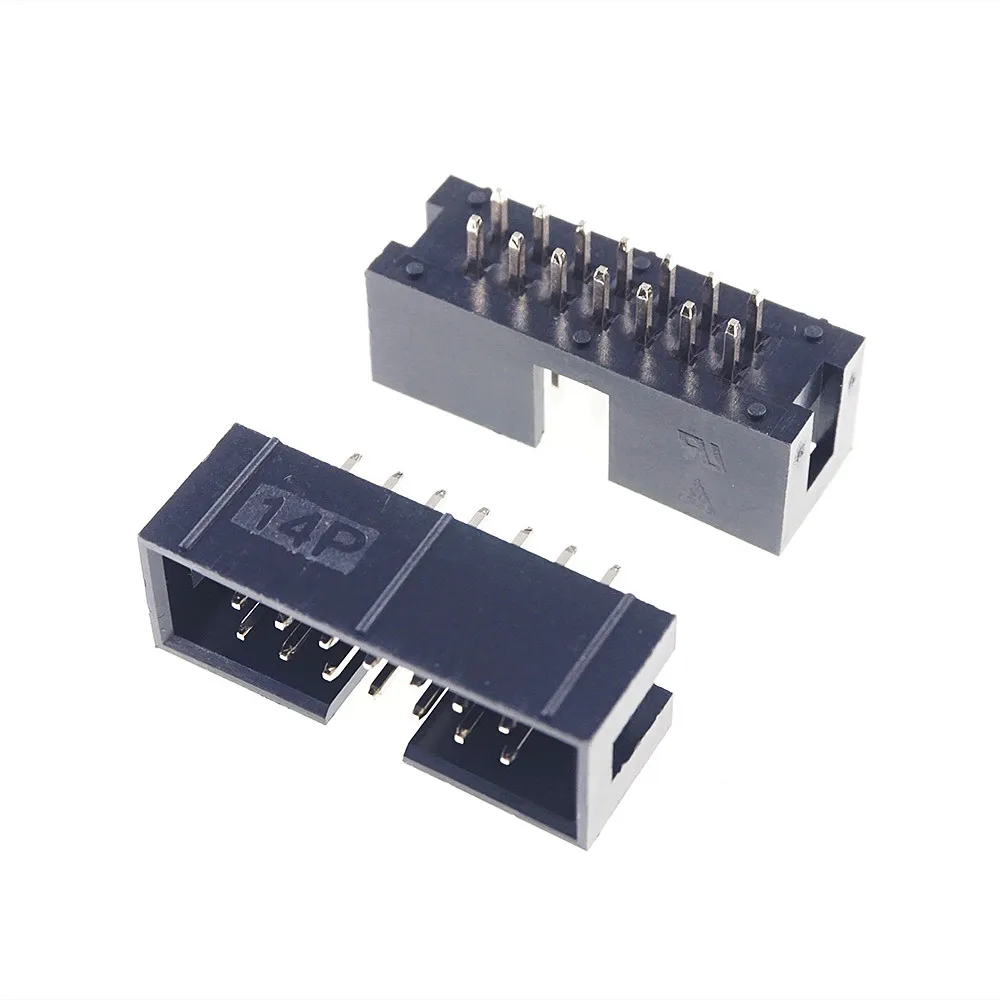 Conector IDC de 1000 piezas, cabezal de caja envuelta, 2,54mm, 2x7 ...