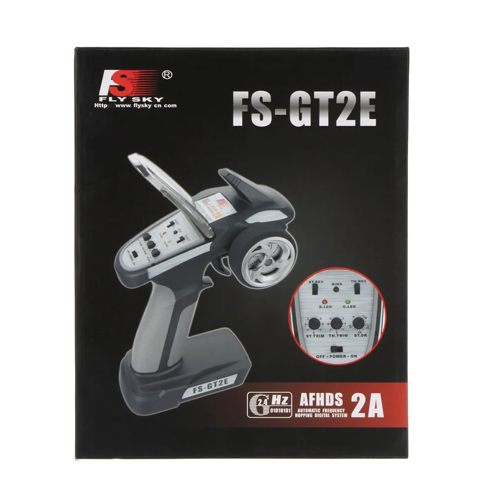 Flysky FS-GT2E AFHDS 2A 2.4g 2CH Radio System Transmitter for RC Car B ...