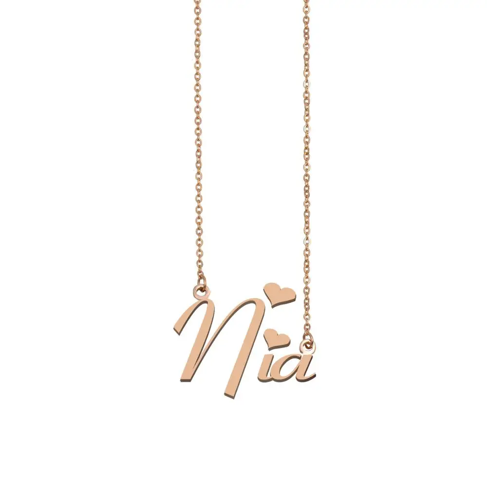 Nia Name Necklace , Custom Name Necklace For Women Girls Best Friends ...
