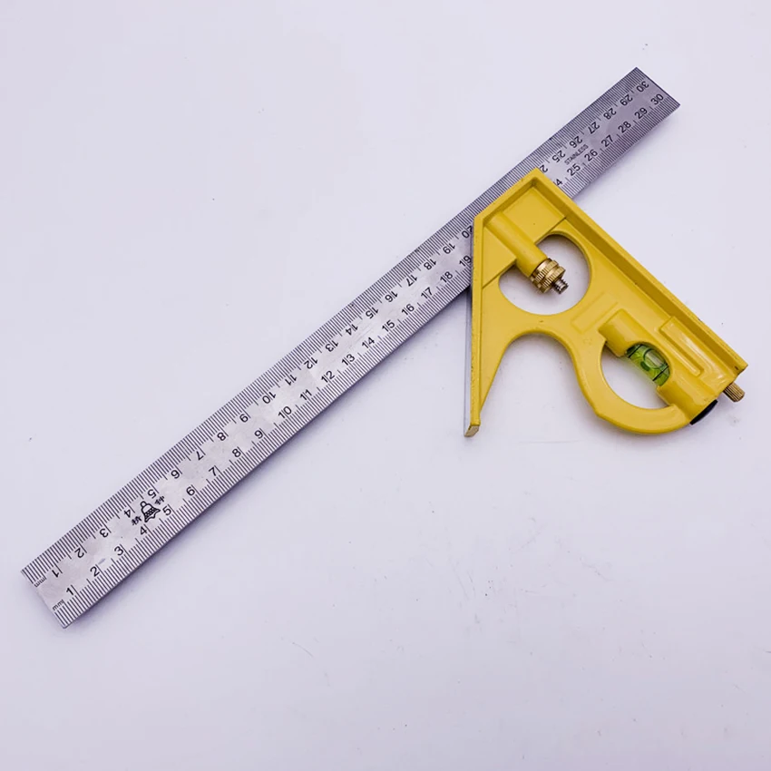30cm Combination Square Angle Ruler, Stainless Iron Ruler and Aluminum ...
