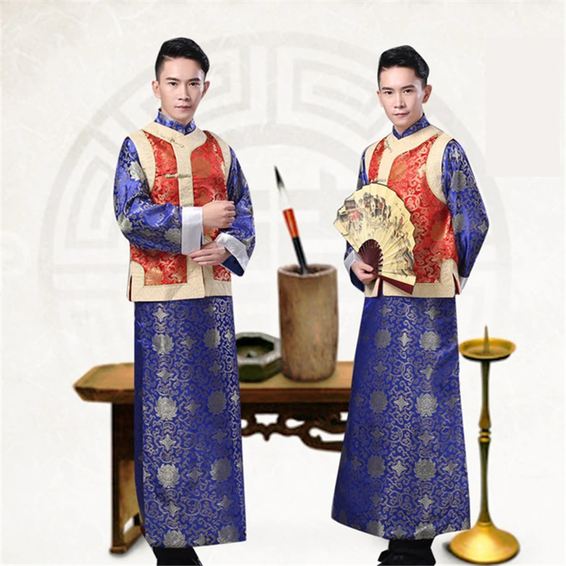 Qing Dynasty hanfu cosplay ancient cross talks prince grandfather male ...