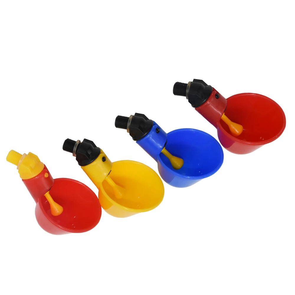 50 Pcs Automatic Chicken Quail Drinker Chicken Waterer Bowl With Yellow ...