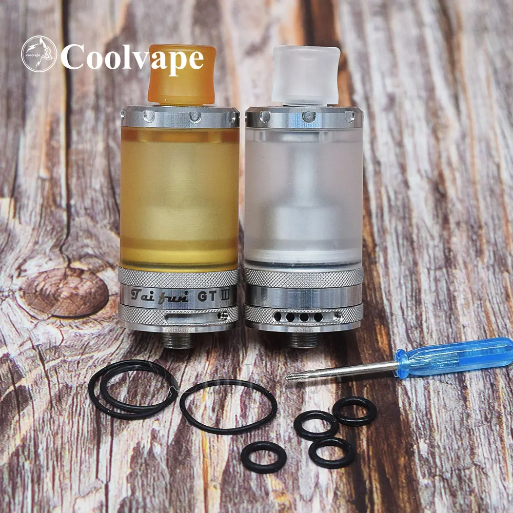 WOLF COOLVAPE Taifun gt3 rta 23mm vape atomizer 316ss 5ml capacity air ...