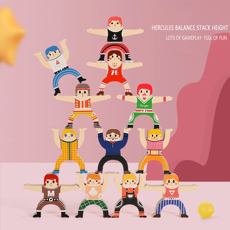 Hercules Building Blocks Acrobatic Troupe Villain Parent child Stacking ...