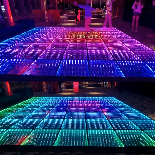 RGB Led Dance Floor Wedding Club 3D Interactive Dance Floor Light ...