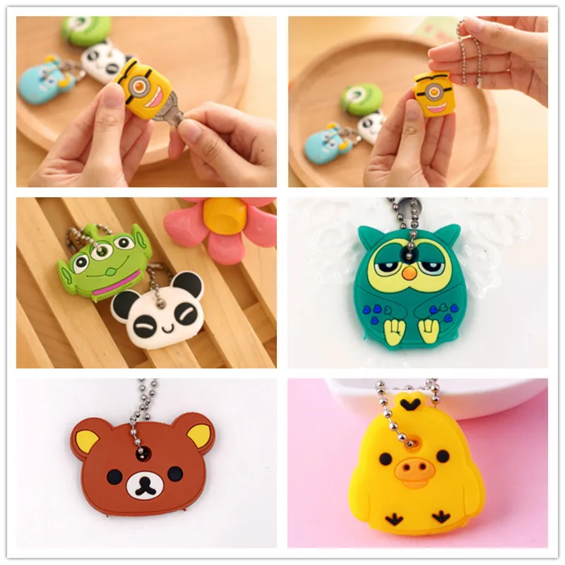 1PCS-Silicone-Motorcycle-Key-Case-Cover-Animal-Cartoon-Key-Cover-Cap ...