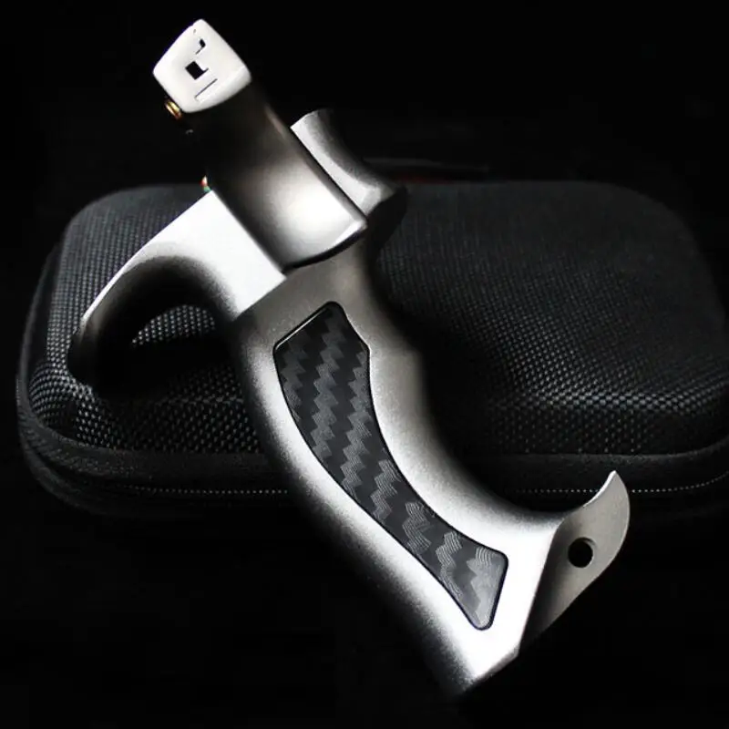 New Stainless Steel High Power Catapult Flat Rubber Band Slingshot With ...