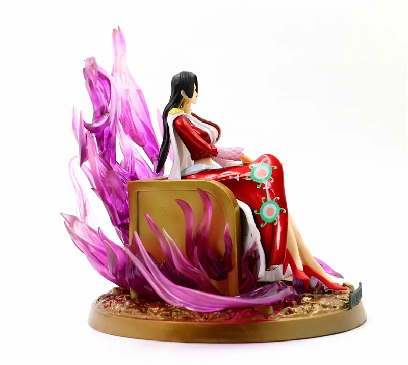 18cm Anime One Piece Queen Boa Hancock Sitting on throne PVC Action ...