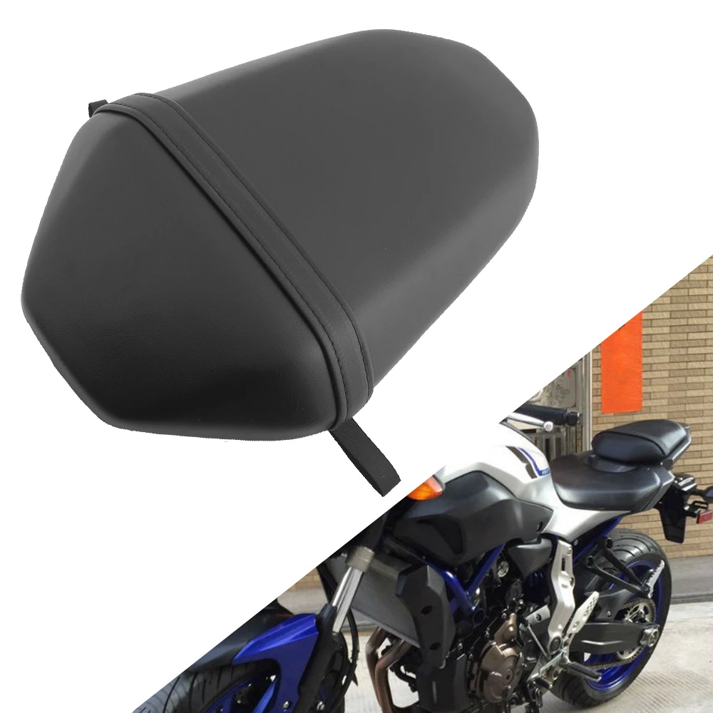 Motorcycle Accessories Black PU Leather Cushion Rear Pillion Passenger ...