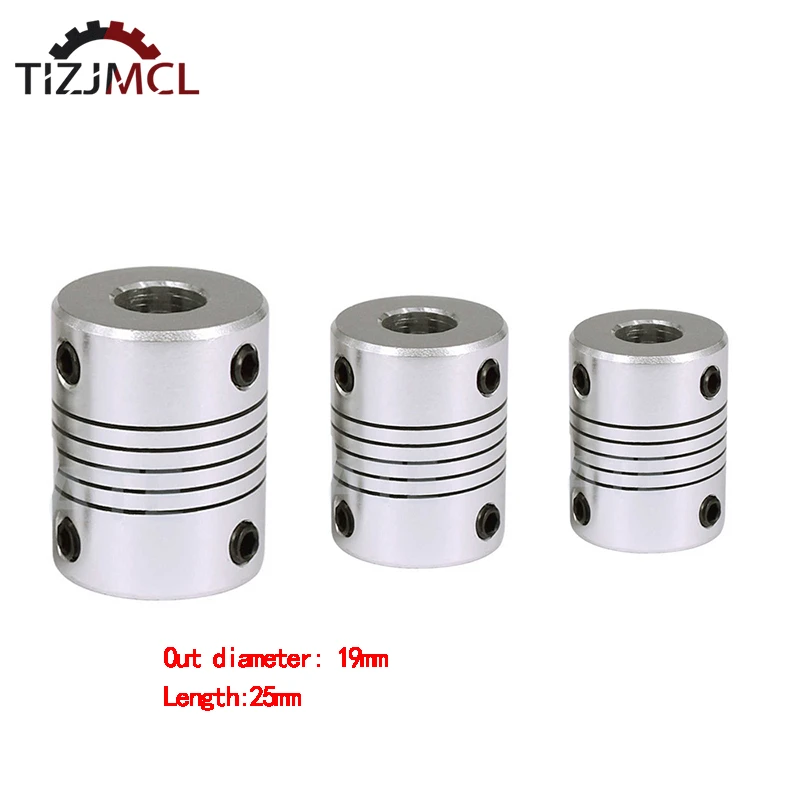 D19l25 Aluminum Flexible Coupling For Stepper Motor Coupler Shaft ...