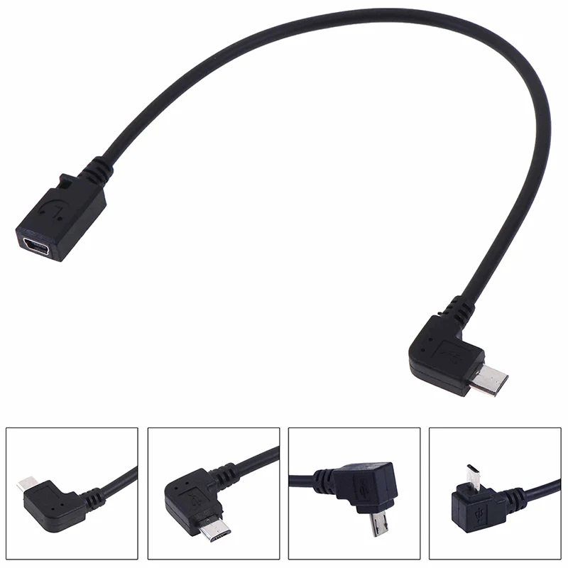 90 Degree Down& Up& Right Left Angled Micro Usb 2.0 5pin Male To Mini ...