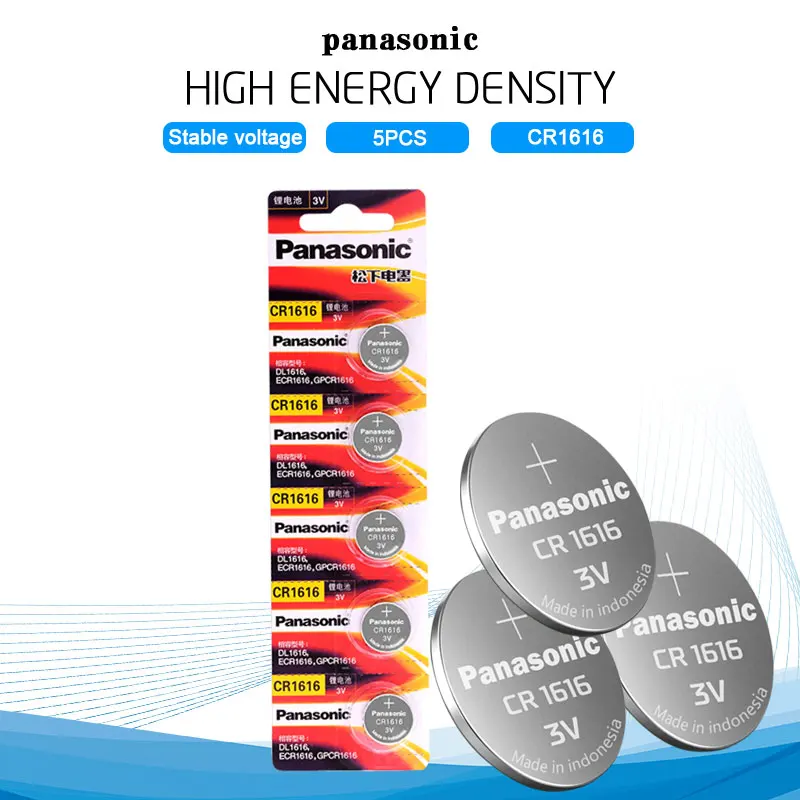 5PCS/lot PANASONIC Original CR1616 Button Cell Battery 3V Lithium ...