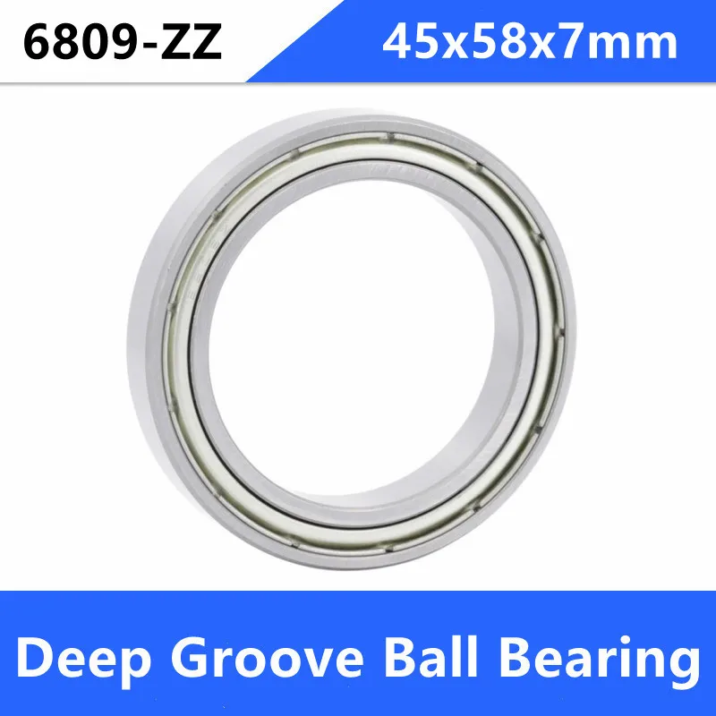 20pcs/lot 6809ZZ thin wall bearing 6809 6809Z 61809ZZ shielded ultra ...