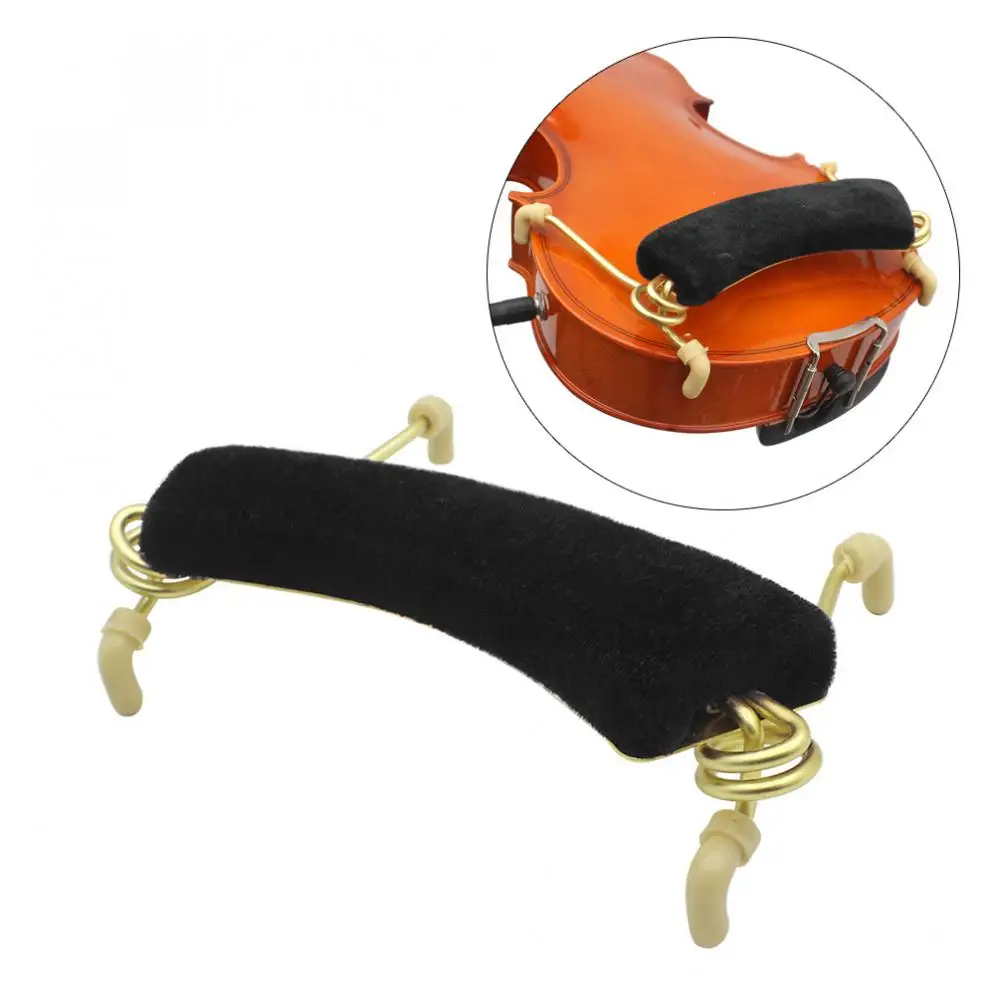 3/4 & 4/4 Violin Shoulder Rest Padded Black Metal Sponge Thick Soft ...