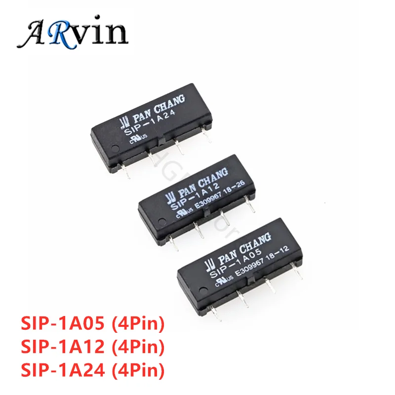 5Pcs 5V 12V 24V Reed Relay Switch Module SIP-1A05 SIP-1A12 SIP-1A24 PAN ...