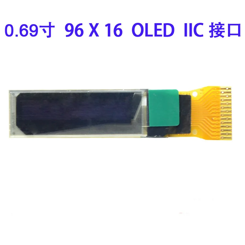 0.69นิ้ว OLED จอแสดงผล96X16ความละเอียด Blue หรือสีขาว14P IIC I2C อินเทอร์เฟซ Eleaf Istick Rim C ...