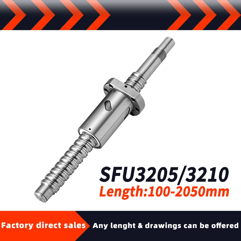 Ballscrew Sfu3205-any Length Sfu3210-any Length100mm To 2050mm Ball ...