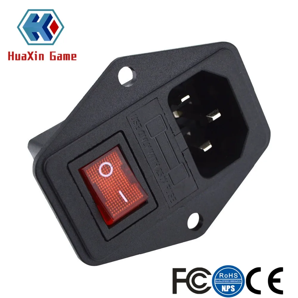 Inlet-Module-Plug-5A-Fuse-Switch-Male-Power-Socket-10A-250V-3-Pin ...