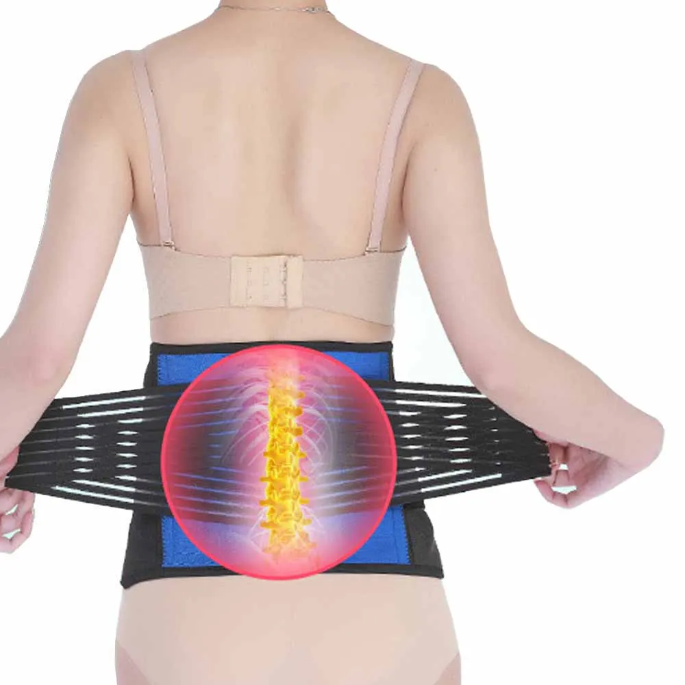 Lumbar Back Brace Support Belt – Lower Back Pain Relief Massage Band ...