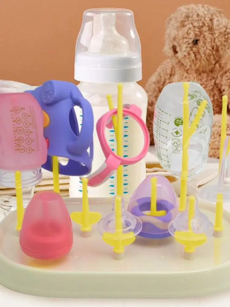 Ten Holders Practical Baby Bottle Drain Rack Drying Racks