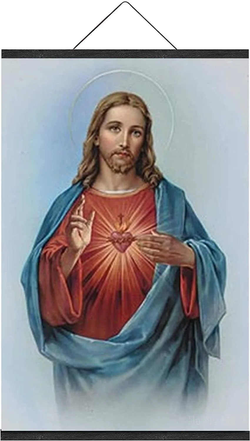 Sacred-Heart-Of-Jesus-Christ-Portrait-Poster-Catholic-Pictures-Wall-Art ...
