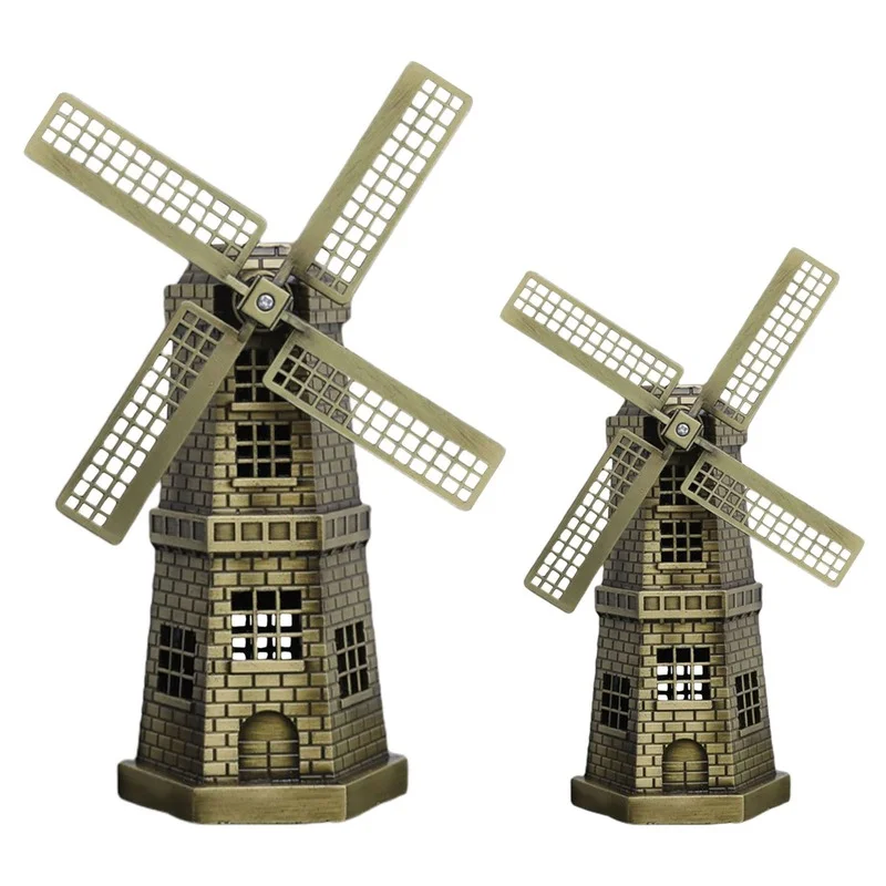 Dutch-Windmill-Miniature-Ornament-Table-Desk-Centerpiece-Windmill-Model ...