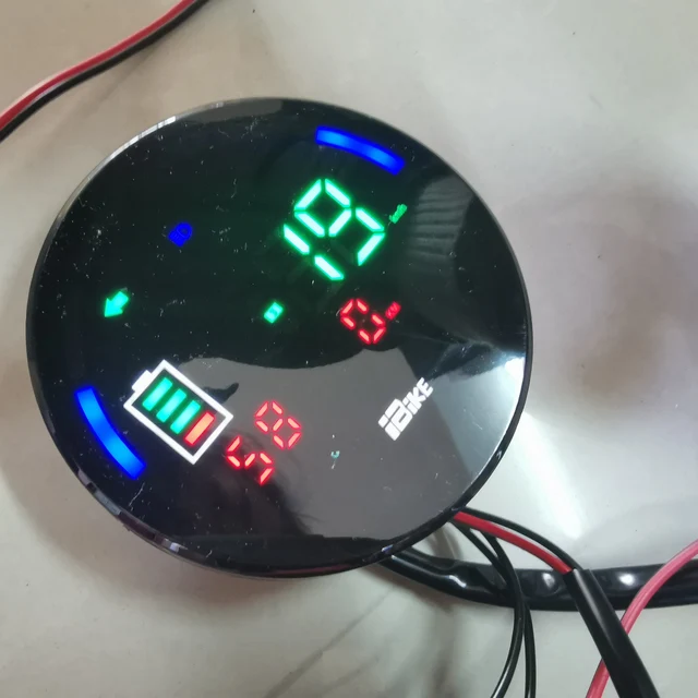 Speedometer Battery level Indicator 48v60v72v LCD Display for Electric Scooter Instrument ebike ...